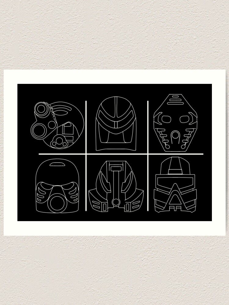 "Bionicle Great Masks of Power" Art Print for Sale by MetruNuiTees ...