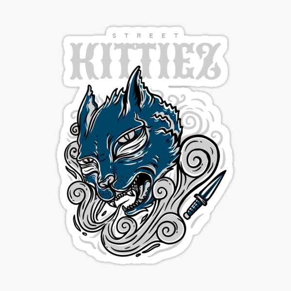 "Street Art | Street Kittiez And Dagger" Sticker for Sale by lindskacy ...