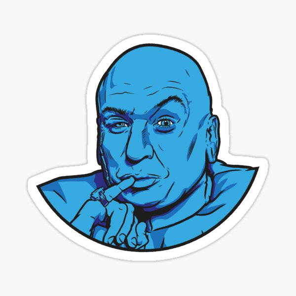"dr evil laughter" Sticker for Sale by pulporosa | Redbubble