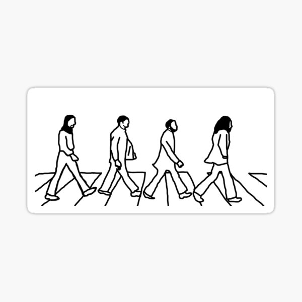 "Abbey Road Outline" Sticker for Sale by zoeolson | Redbubble