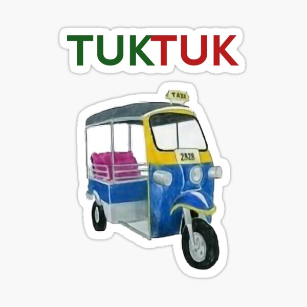 "TUKTUK TUK TUK t- shirt" Sticker for Sale by Haydershop | Redbubble