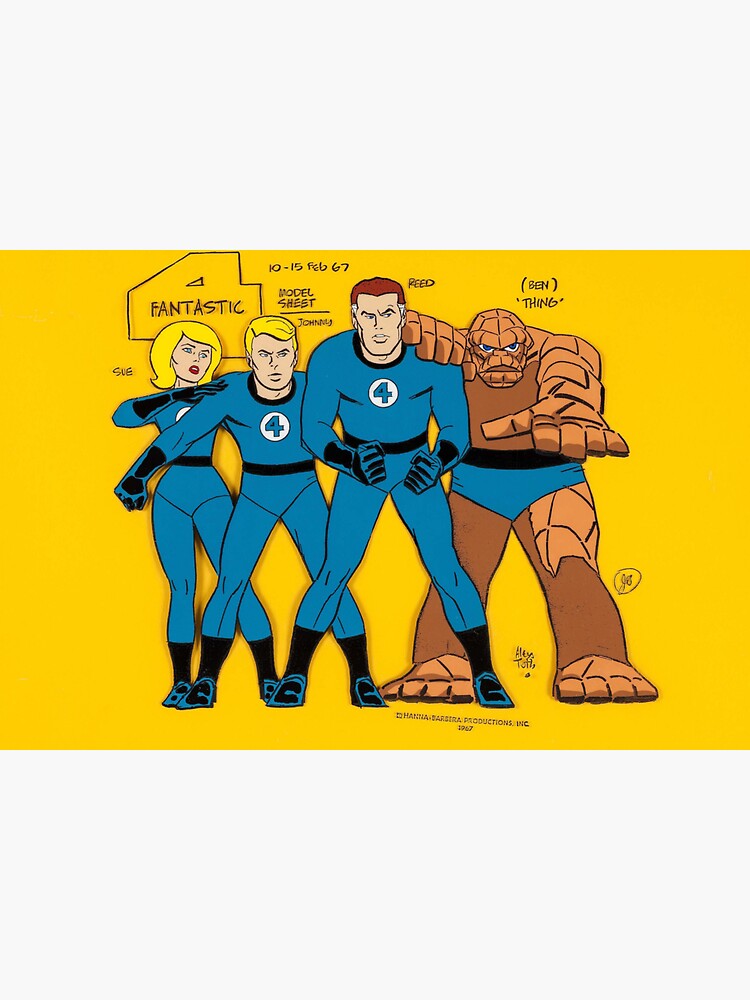 "The Fantastic Four Classic Vintage Retro Cartoons - Comics " Sticker ...