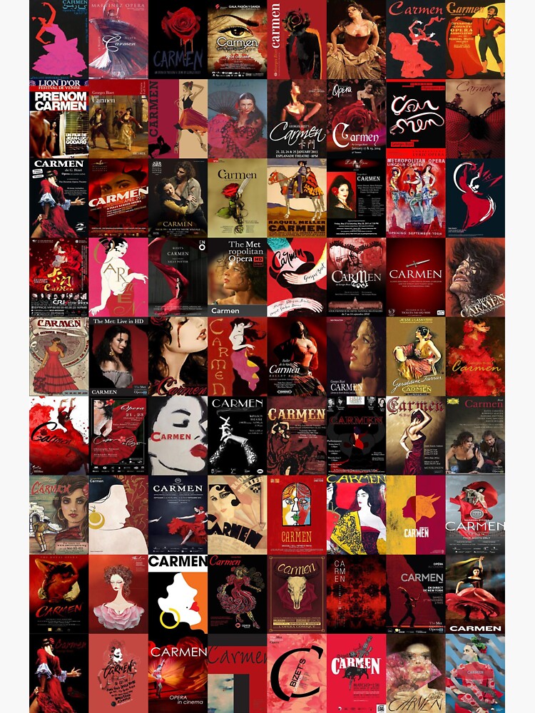 "Carmen" Sticker for Sale by Montage-Madness | Redbubble