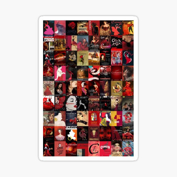 "Carmen" Sticker for Sale by Montage-Madness | Redbubble