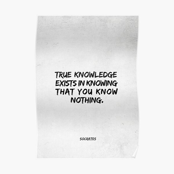 "True knowledge exists in knowing that you know nothing - Socrates ...