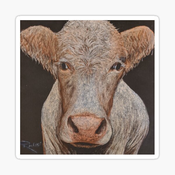 "Moody moo" Sticker by Georgiegirl4849 | Redbubble