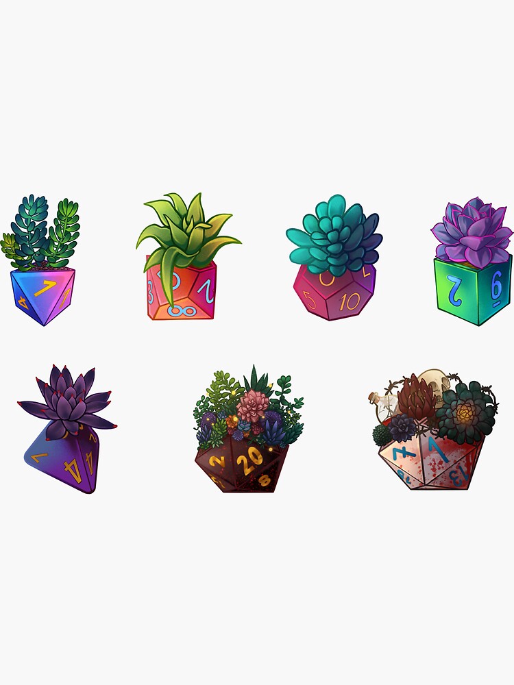 "Dice Plants" Sticker for Sale by Routa | Redbubble