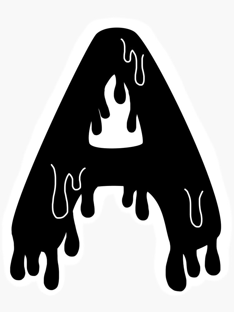 "Graffiti Drip Letter "A"" Sticker for Sale by SummerRonczka | Redbubble