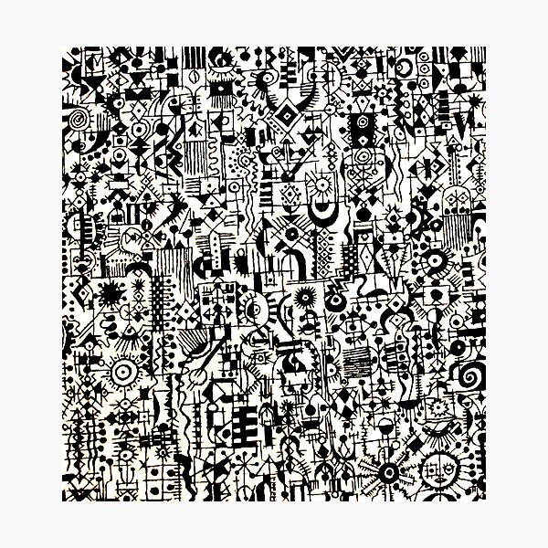 "African Hieroglyphics Art - Incantation" Photographic Print by ...