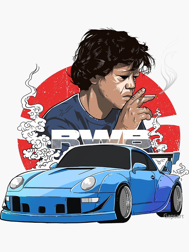 "RWB PORSCHE 911 AKIRA AKAI" Sticker for Sale by Gapsart | Redbubble
