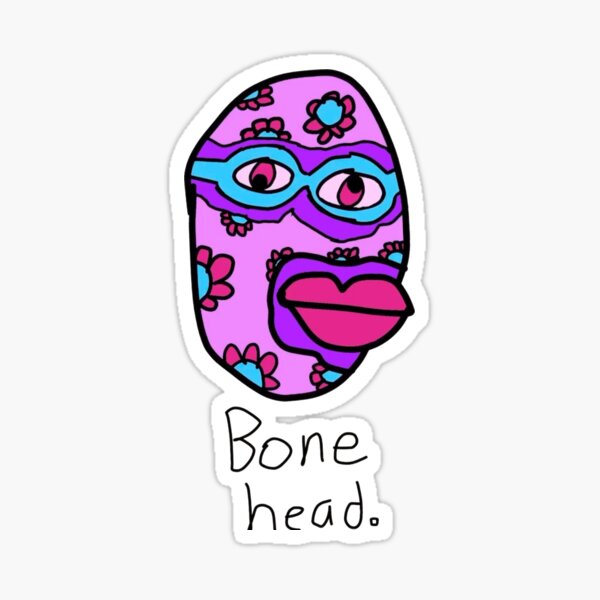 "Bonehead. Sticker" Sticker for Sale by boneheadapparel | Redbubble