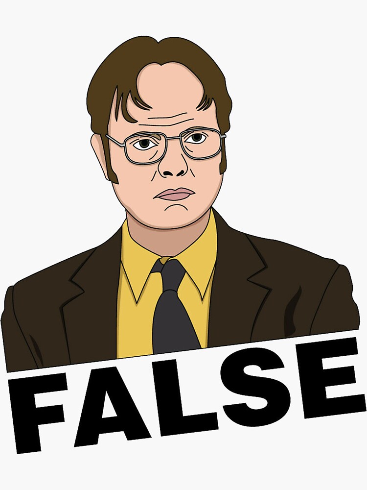 "False" Sticker for Sale by FanStickers- | Redbubble