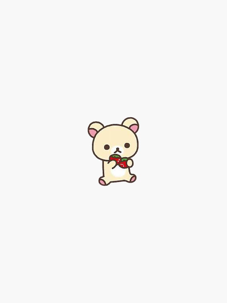"korilakkuma strawberry" Sticker for Sale by sherita | Redbubble