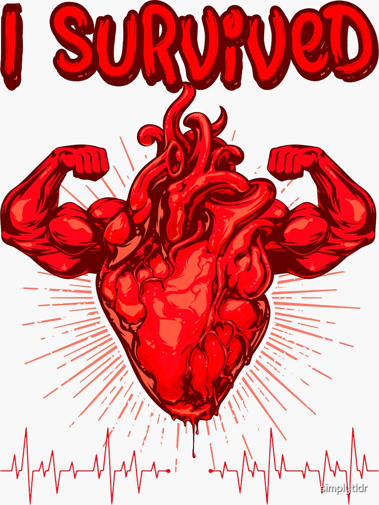 "Heart Attack Shirt Funny Heart Attack Survivor Novelty Gift" Sticker ...