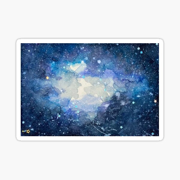 "Blue Light Galaxy" Sticker by ItalianRaspbrry | Redbubble