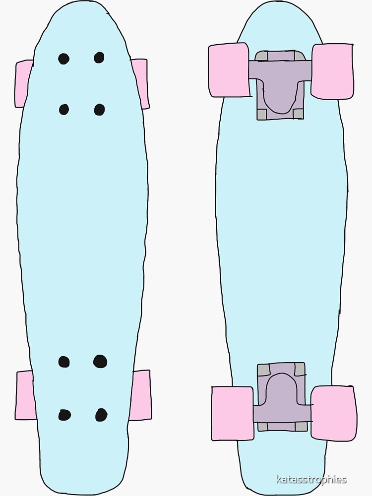 "Pennyboard" Sticker for Sale by katasstrophies | Redbubble