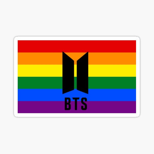 "BTS LGBT Gay Flag" Sticker for Sale by jaylaprint | Redbubble