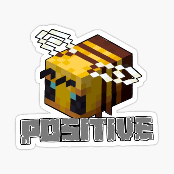"Bee Positive Minecraft" Sticker by savygabby | Redbubble