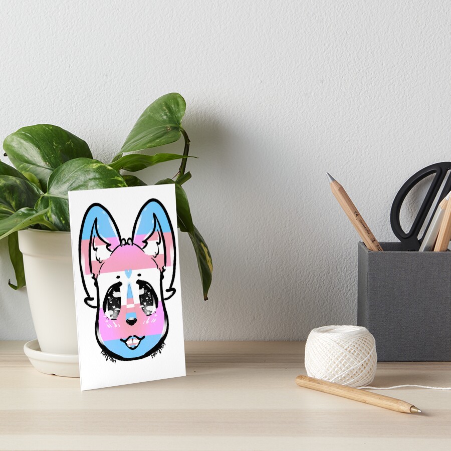 "Transgender Duggo Sticker" Art Board Print by HappyWaterStorm | Redbubble
