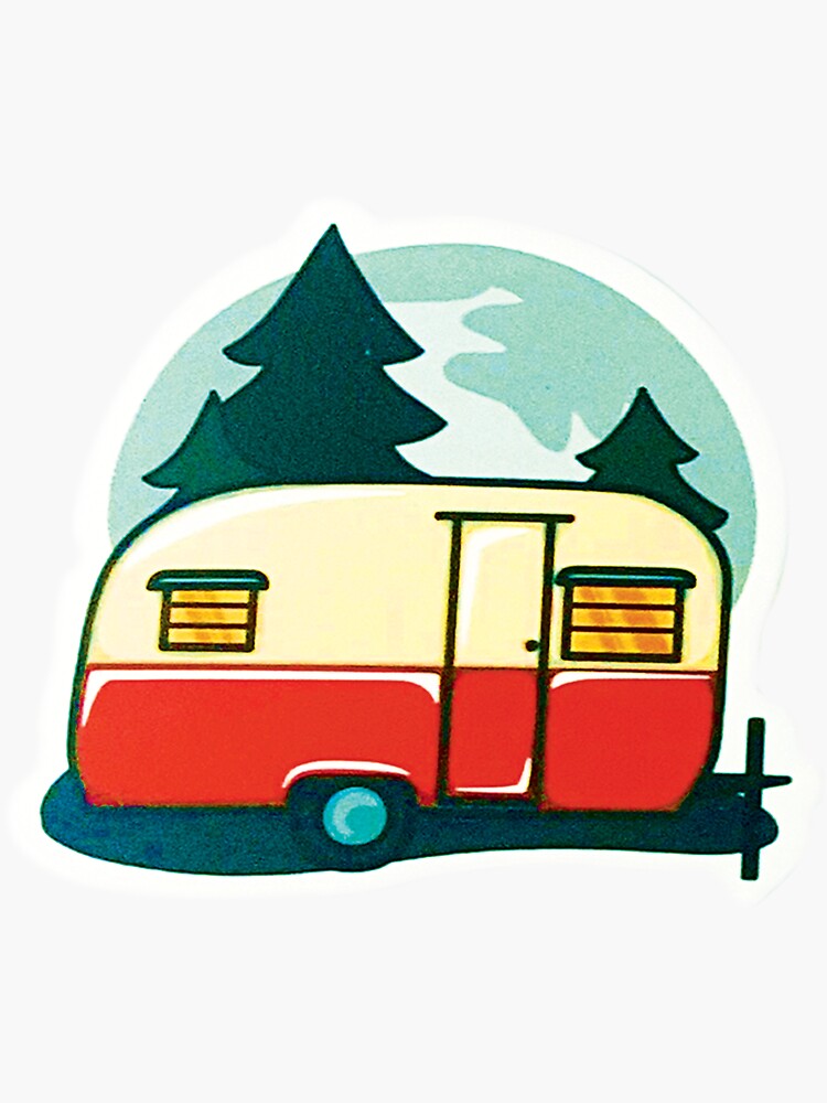 ""Cute Camper"" Sticker for Sale by Jamesrb0701 | Redbubble