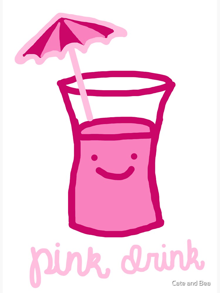 "Pink Drink" Sticker for Sale by memesbycandb | Redbubble
