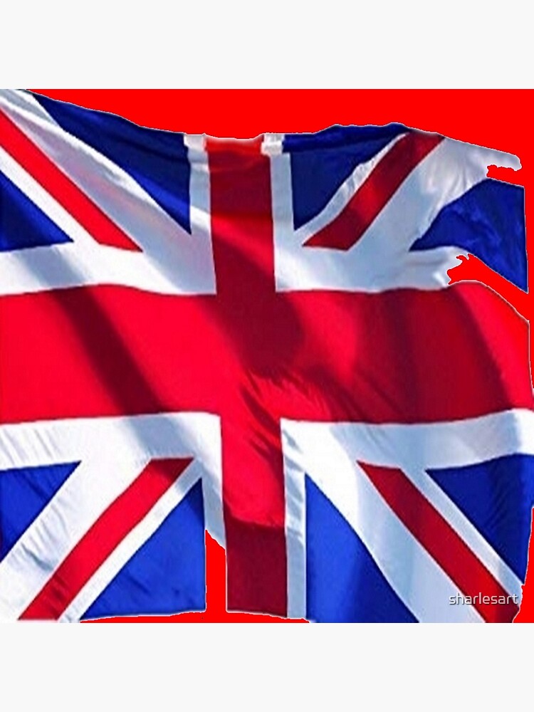 "ABSTRACT BRITISH UNION JACK FLAG ART" Poster by sharlesart | Redbubble