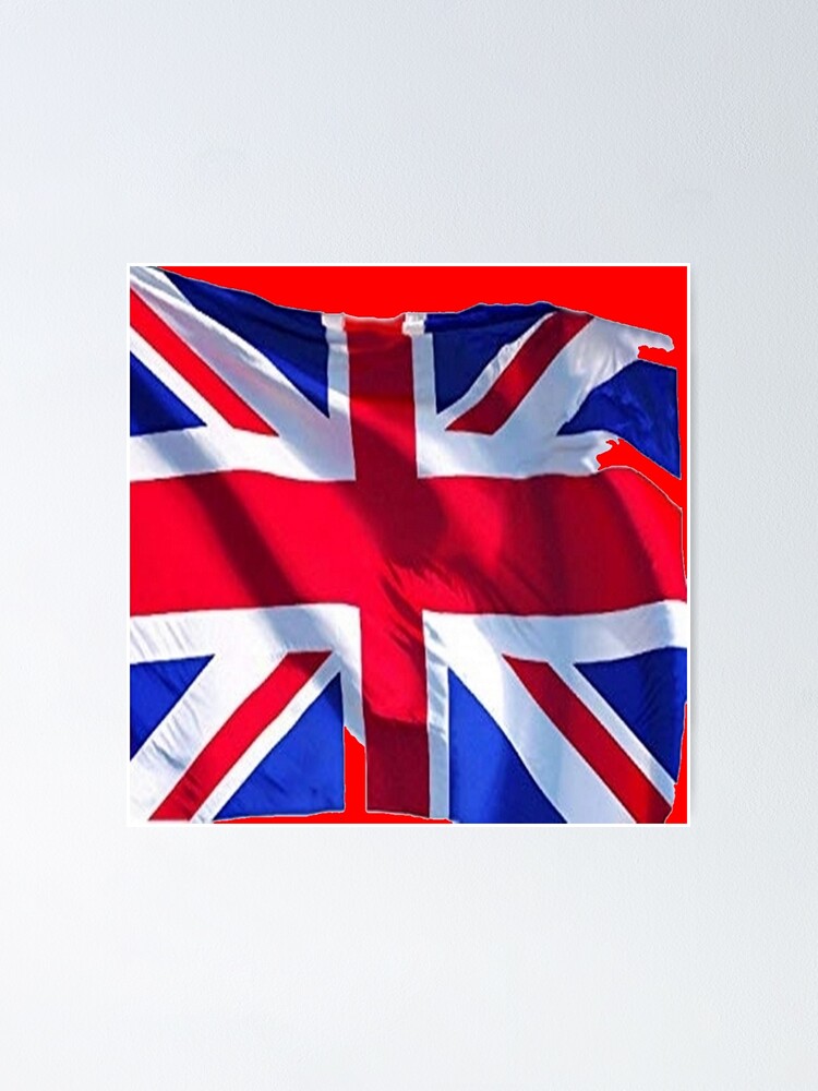 "ABSTRACT BRITISH UNION JACK FLAG ART" Poster by sharlesart | Redbubble
