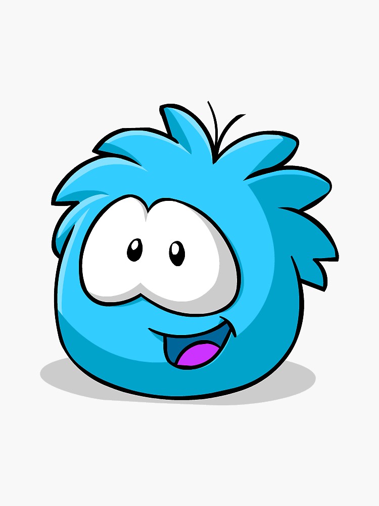"blue puffle - club penguin" Sticker for Sale by bridgettemars | Redbubble