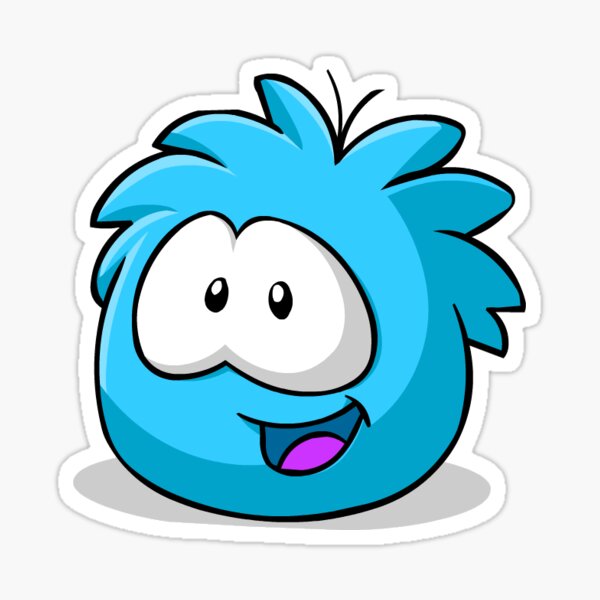 "blue puffle - club penguin" Sticker for Sale by bridgettemars | Redbubble