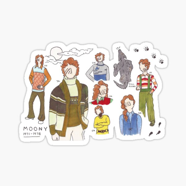 "Remus Lupin 1971-1978" Sticker for Sale by MyloFox | Redbubble