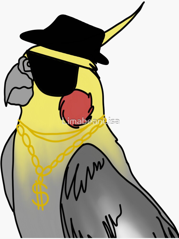 "Gangster Bird" Sticker for Sale by LimabeanLisa | Redbubble