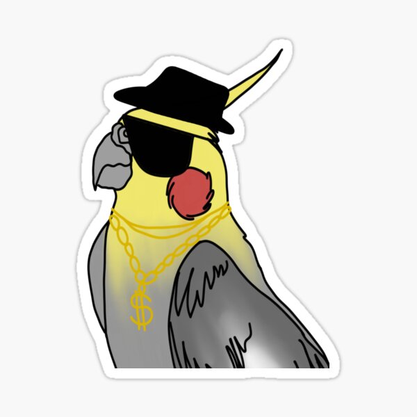 "Gangster Bird" Sticker for Sale by LimabeanLisa | Redbubble