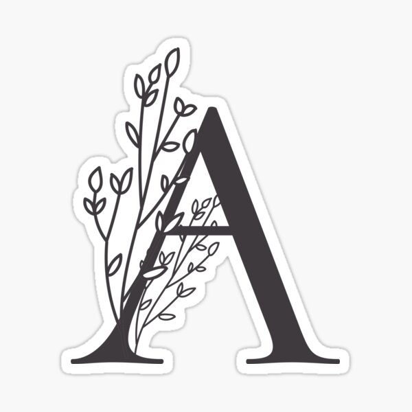 "A Floral Letter " Sticker for Sale by Moindo | Redbubble