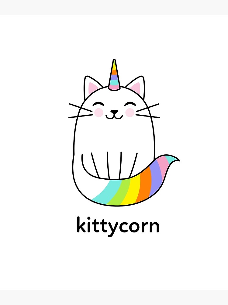 "Cute Kittycorn sitting" Poster by AimeeGreen | Redbubble