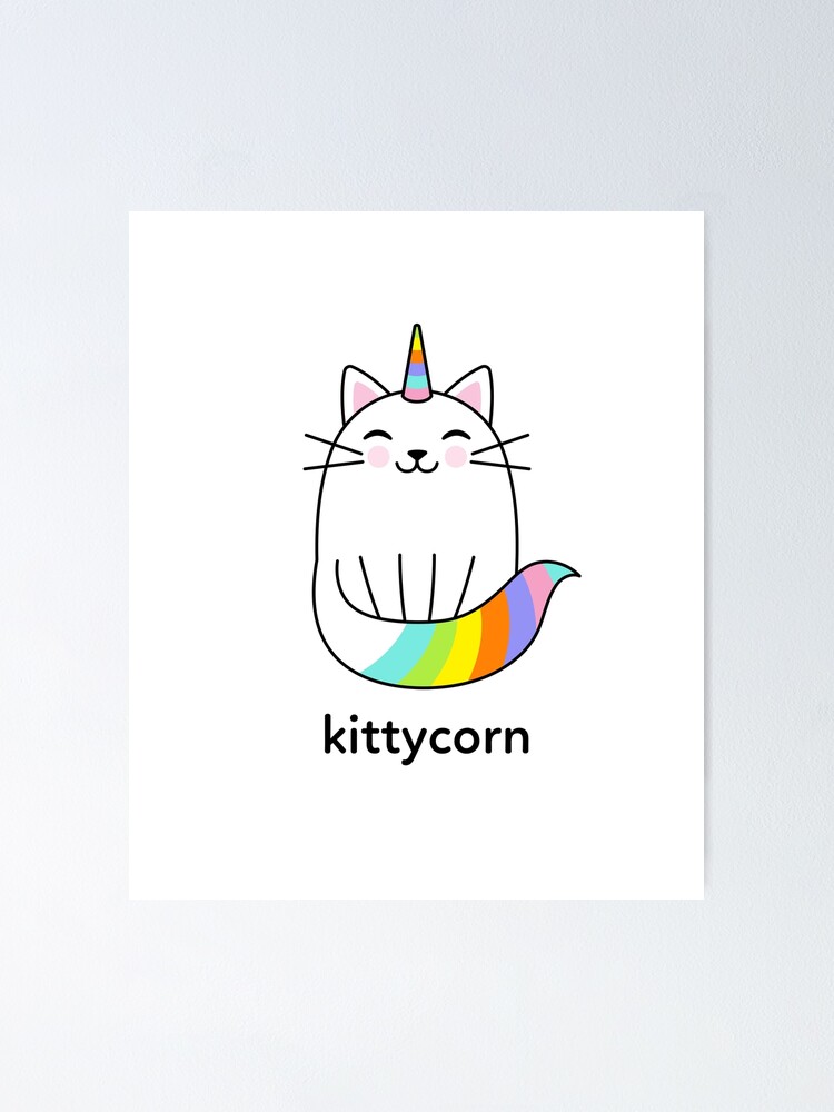 "Cute Kittycorn sitting" Poster by AimeeGreen | Redbubble