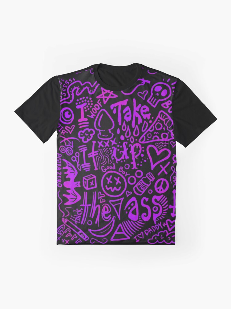 "Astra Zero : I Take it Up the A$$ ( purple puke ) " Graphic T-Shirt ...