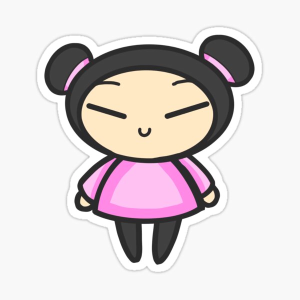 "Pink Pucca" Sticker for Sale by aishiiart | Redbubble