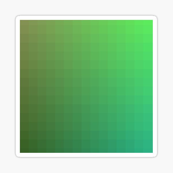 "Shades of Green Color Pixel" Sticker by ShaMiLaB | Redbubble