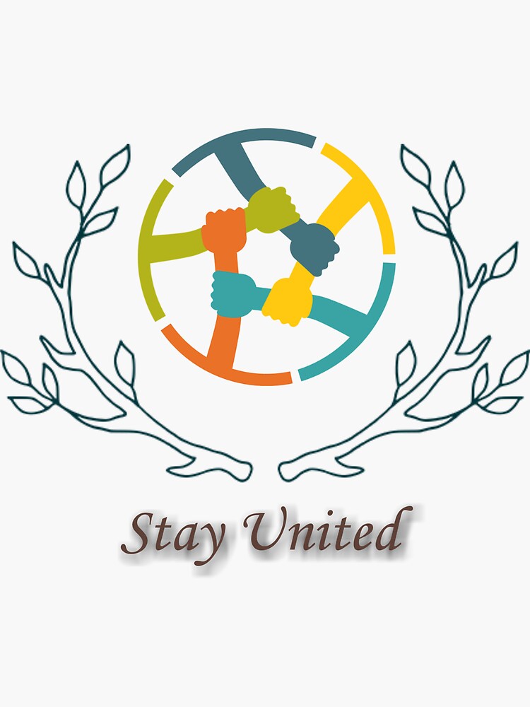 "Stay United monogram" Sticker for Sale by tekken789 | Redbubble