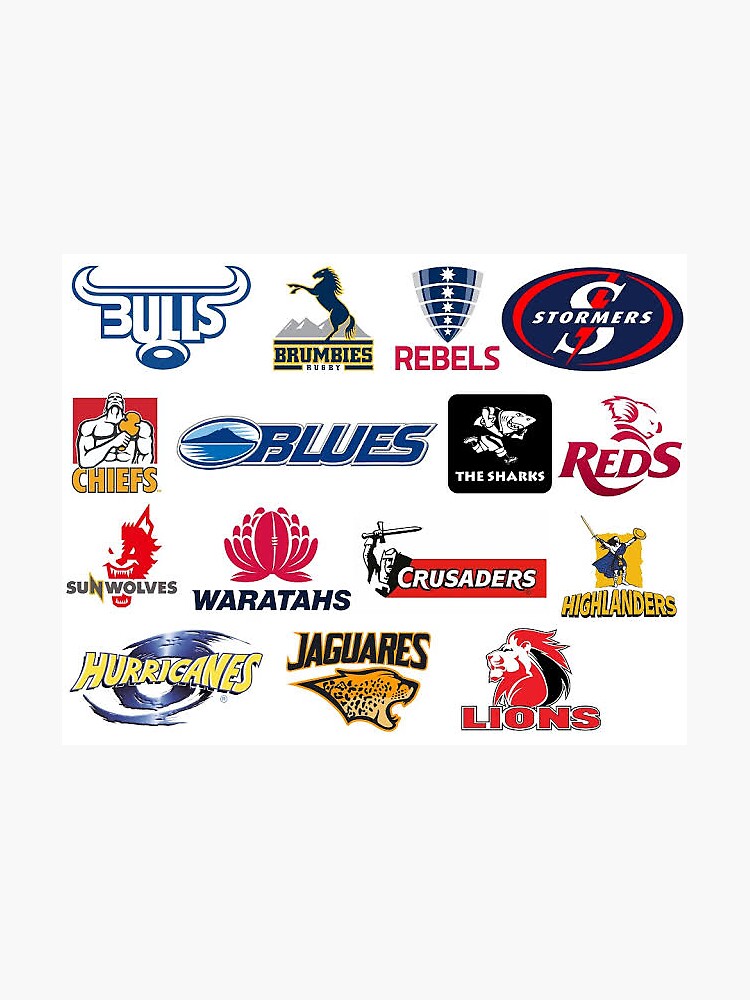 "Super rugby squads" Sticker for Sale by CthroughMYeyes | Redbubble