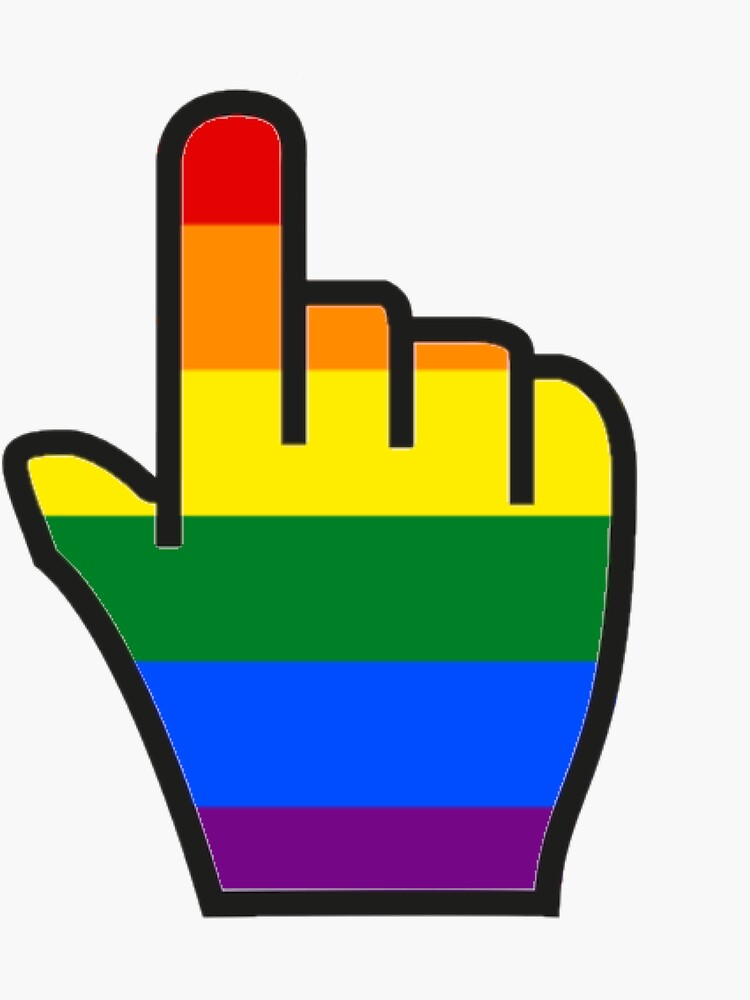 "LGBT Rainbow Flag Classic Mouse Pointer" Sticker for Sale by ...