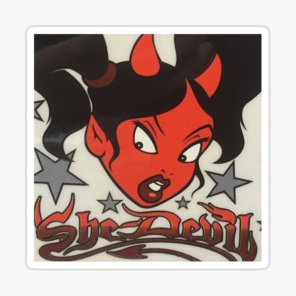 "Shedevil Sticker" Sticker for Sale by Strawbbygorl | Redbubble
