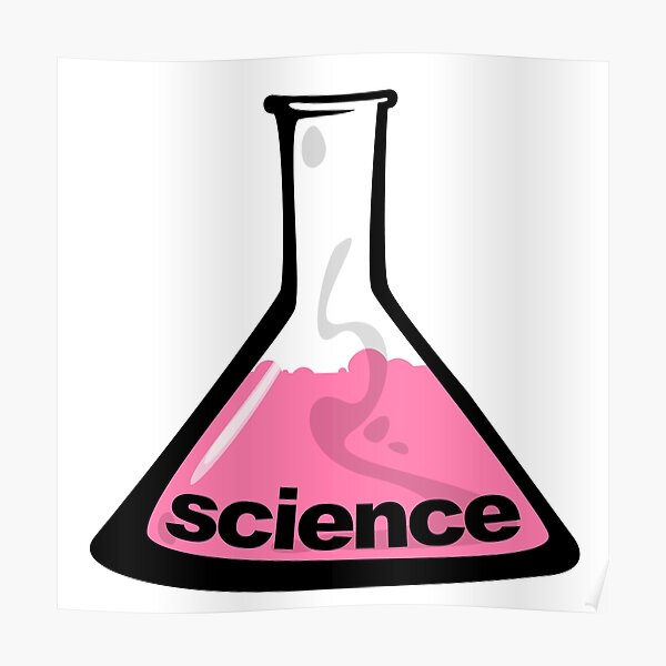 "Science Beaker Pink" Poster by LudlumDesign | Redbubble
