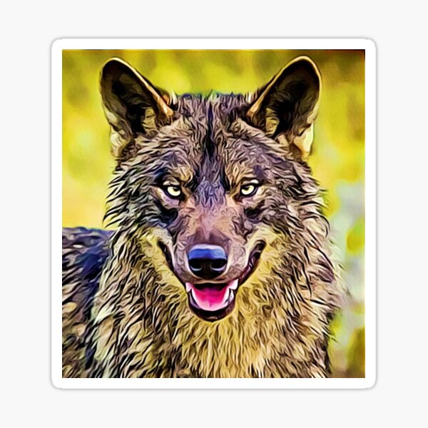 "lupo canis lupus loup" Sticker for Sale by mikoala50 | Redbubble
