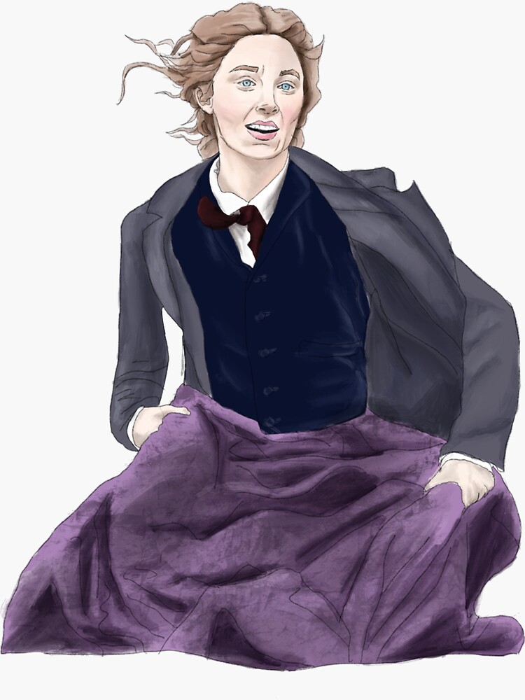 "Jo March Little Women Digital Painting Merch" Sticker by nicoleoconnor ...