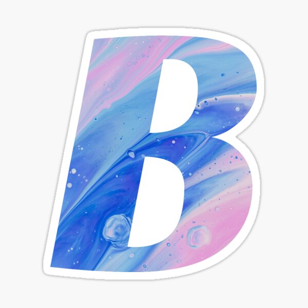 "pastel marble letter B" Sticker for Sale by danielladolores | Redbubble