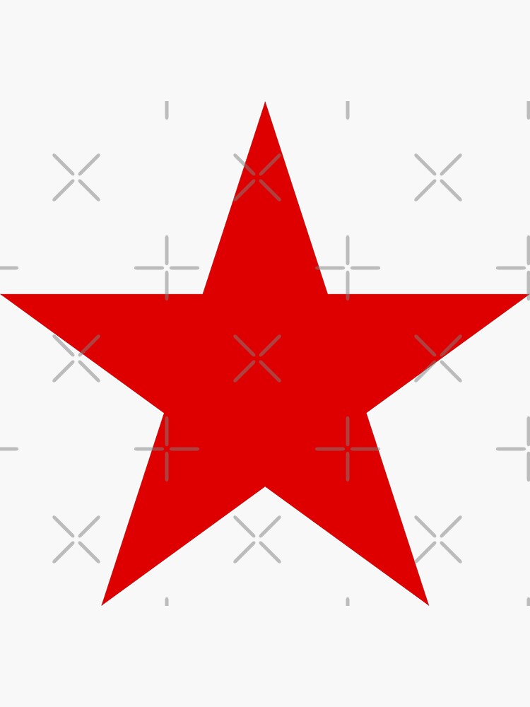 "Red Star Sticker" Sticker for Sale by KulakPosting | Redbubble