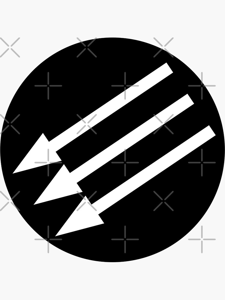 "Three Arrows Sticker" Sticker for Sale by KulakPosting | Redbubble