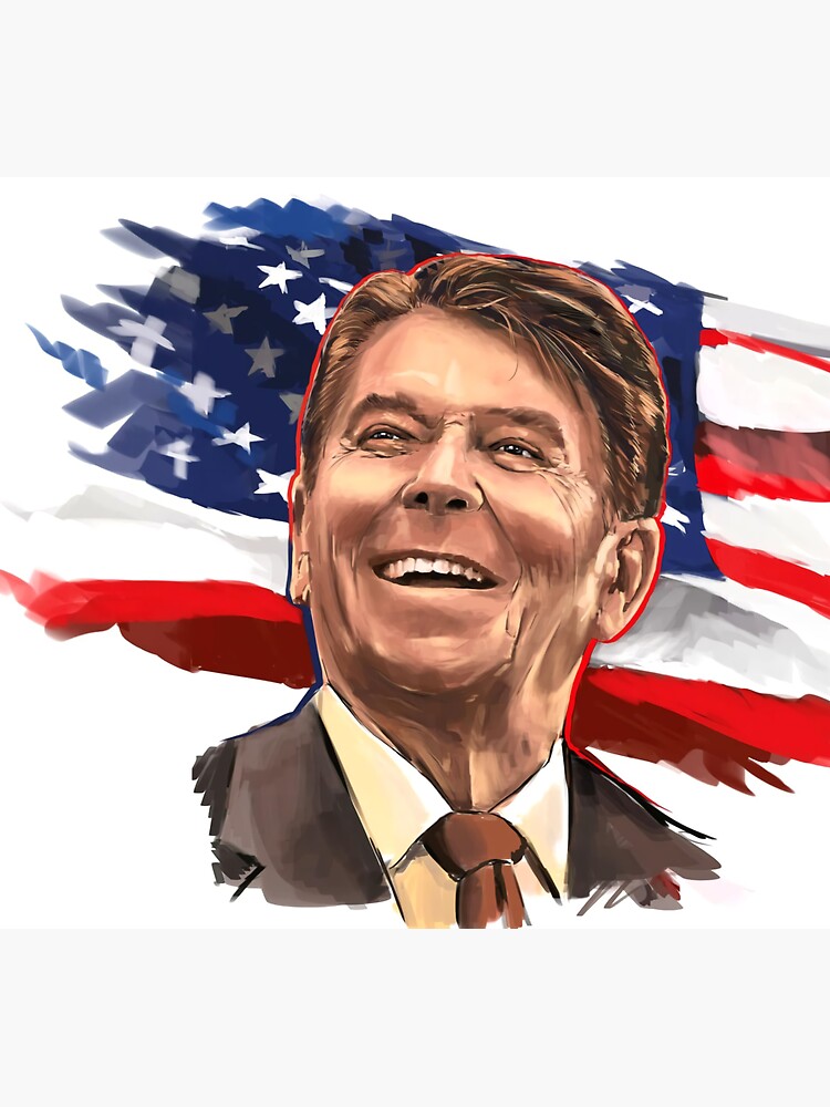"Reagan Smile America" Sticker for Sale by brandyjcastillo | Redbubble