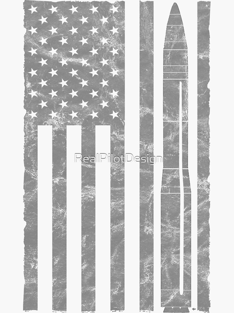 "Minuteman III ICBM USAF Missileer Vintage Flag " Sticker for Sale by ...